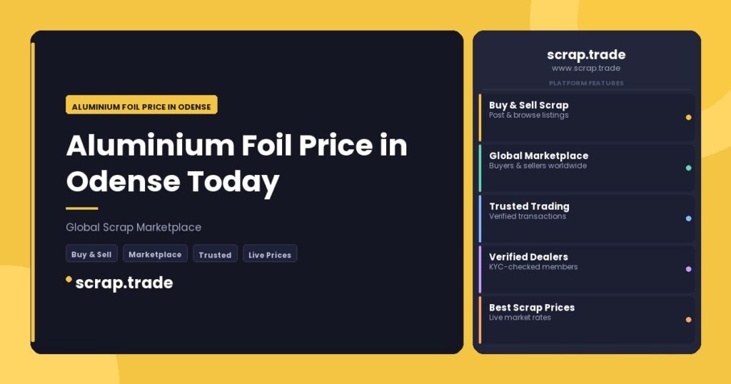 Aluminium Foil Scrap Price in Odense Today (May 2026) — kr 7.11/kg